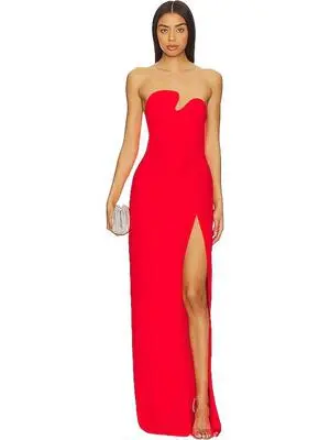 Amanda Uprichard X Revolve Strapless Puzzle Gown - Red