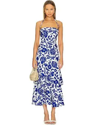 MILLY MILLY Floral Print Halterneck Dress