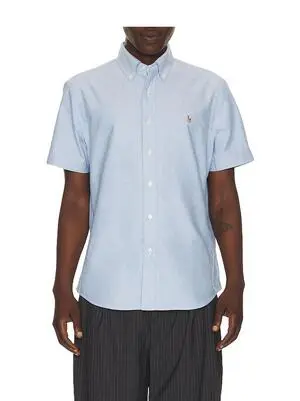 Polo Ralph Lauren Oxford Short Sleeve Shirt In In . Also - Blue