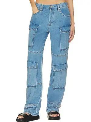 GRLFRND Lex Cargo Jeans - Denim-medium