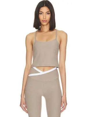 Beyond Yoga Beyond Yoga Spacedye Slim Racerback Cropped Tank Tan