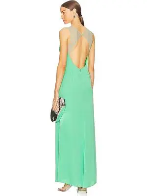 Bcbgmaxazria Sleeveless Cut Out Gown - Mint