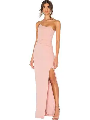 NOOKIE Lust One Shoulder Gown - Blush