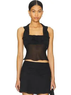 NIA Verbena Halterneck Top - Black