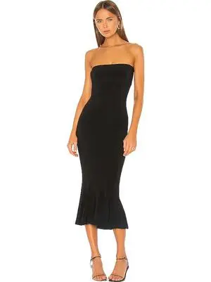 Norma Kamali Strapless Fishtail Dress - Black
