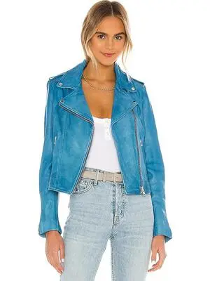 LAMARQUE Donna Leather Jacket - Blue