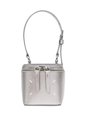 MAISON MARGIELA Micro Cube Leather Tote - Silver