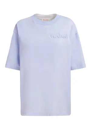 Marni Logo Embossed T-shirt - Blue