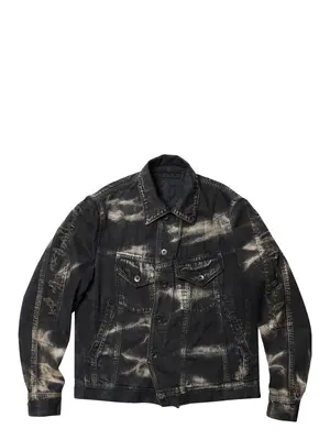 JULIUS Bleach-wash Denim Jacket - Black