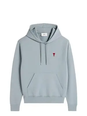 AMI Paris De Coeur Embroidered Hoodie - Blue