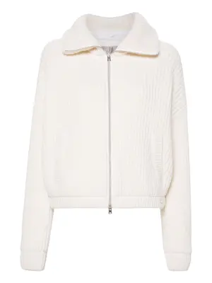 Herno Wool Zipped Cardigan - White