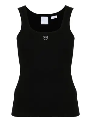 Pinko Logo-print Tank Top - Black