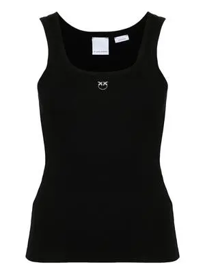 Pinko Logo-print Tank Top - Black