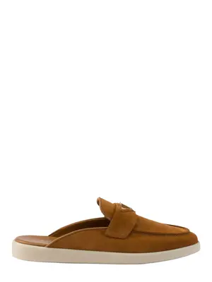 Prada Suede Slippers - Brown