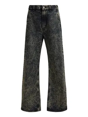 Marni Distressed-effect Wide-leg Jeans - Grey