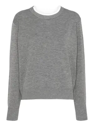 Sandro Contrast-collar Jumper - Grey