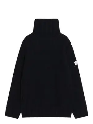 MAISON MARGIELA Turtleneck Virgin Wool Sweater - Black