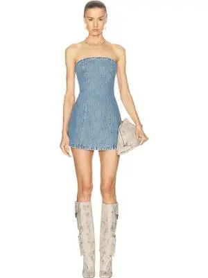 SEROYA Jules Denim Mini Dress - River