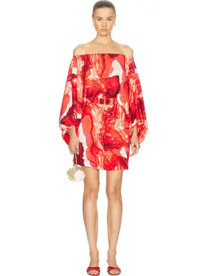 Silvia Tcherassi For Manon Dress - Multi Abstract Rouge