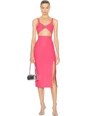 Moschino Cut Out Midi Dress - Fuchsia