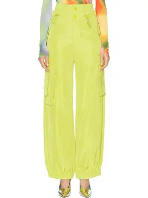 Monse Double Waistband Cargo Pant - Lime