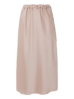 Max Mara Editore Satin Midi Skirt - Pink