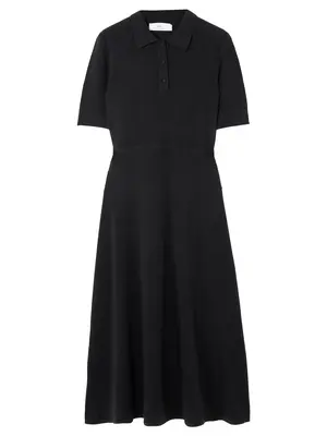 Arch4 Paris Cashmere Midi Dress - Black