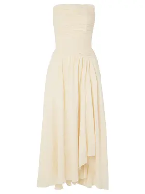 Staud Hightide Strapless Maxi Dress - Cream