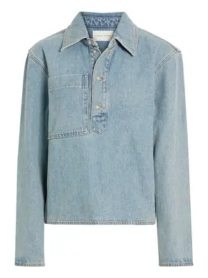 Loulou De Saison Loulou Studio Lato Denim Shirt - Light Blue