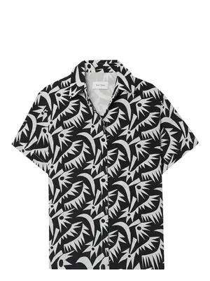 Matteau Printed Silk Shirt Ivory