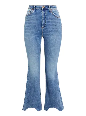 Rag & Bone Casey High-rise Kick-flare Jeans - Light Denim