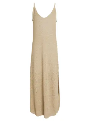 Enza Costa Linen Maxi Dress Beige