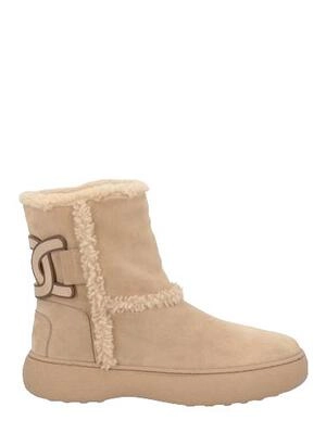 TOD'S Suede Ankle Boots With Shearling Lining - Camel