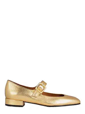 Penelope Chilvers Low Mary Jane Flats - Gold