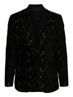 ETRO Devoré-effect Single-breasted Blazer