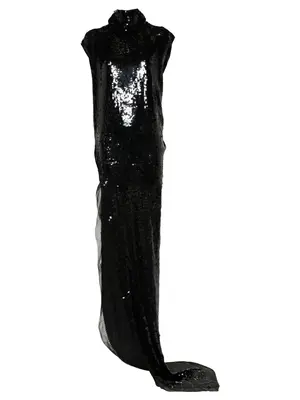 Rick Owens Edfu Sequined Maxi Dress - Black