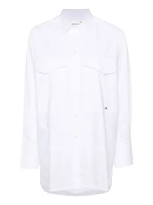 Victoria Beckham Logo-embroidered Shirt - White