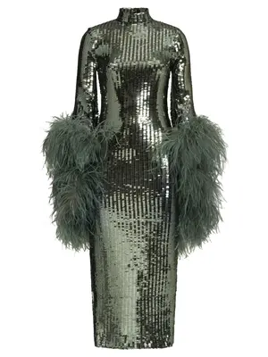 TALLER MARMO Del Rio Disco Sequinned Midi Dress - Green