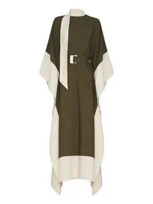 TALLER MARMO Adda Belted Kaftan Dress - Green