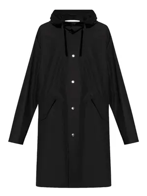JIL SANDER Logo Parka Coat - Black