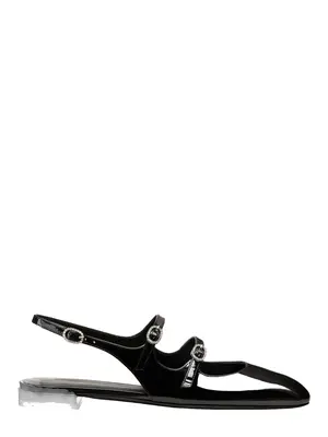STUART WEITZMAN Benni Mj Slingback Ballerina Shoes - Black