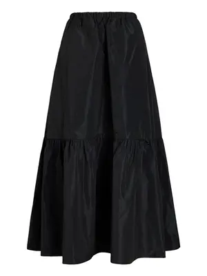 PATOU Faille Maxi Skirt - Black