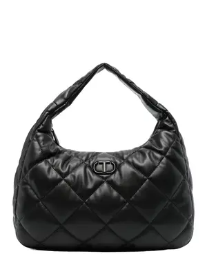 TWINSET Oval Quilted Tote Bag - Black