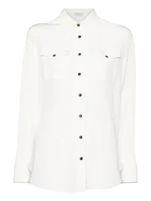 BRUNELLO CUCINELLI Brunello Cucinelli Chest-Pockets Silk Shirt
