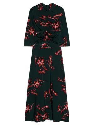 Colville Alix Floral-print Midi Dress - Black