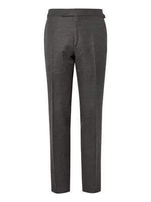 TOM FORD Straight-leg Wool-blend Trousers - Gray