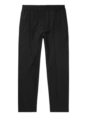 NILI LOTAN Lawrence Tapered Twill Trousers - Black