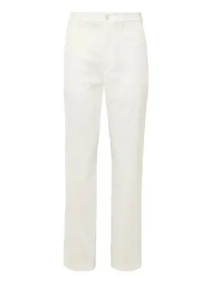 Dunhill Straight-leg Cotton-blend Twill Chinos - White
