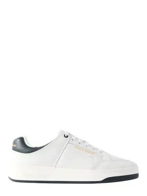 Saint Laurent Sl/61 Perforated Leather Sneakers - White
