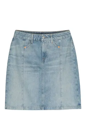 Martine Rose Narrow Denim Miniskirt - Blue